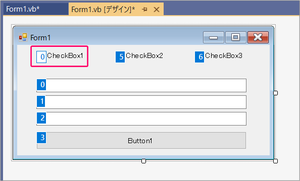 【VB.NET】Tabキーを押したときのフォーカスの移動順を変更するには？ | きままブログ